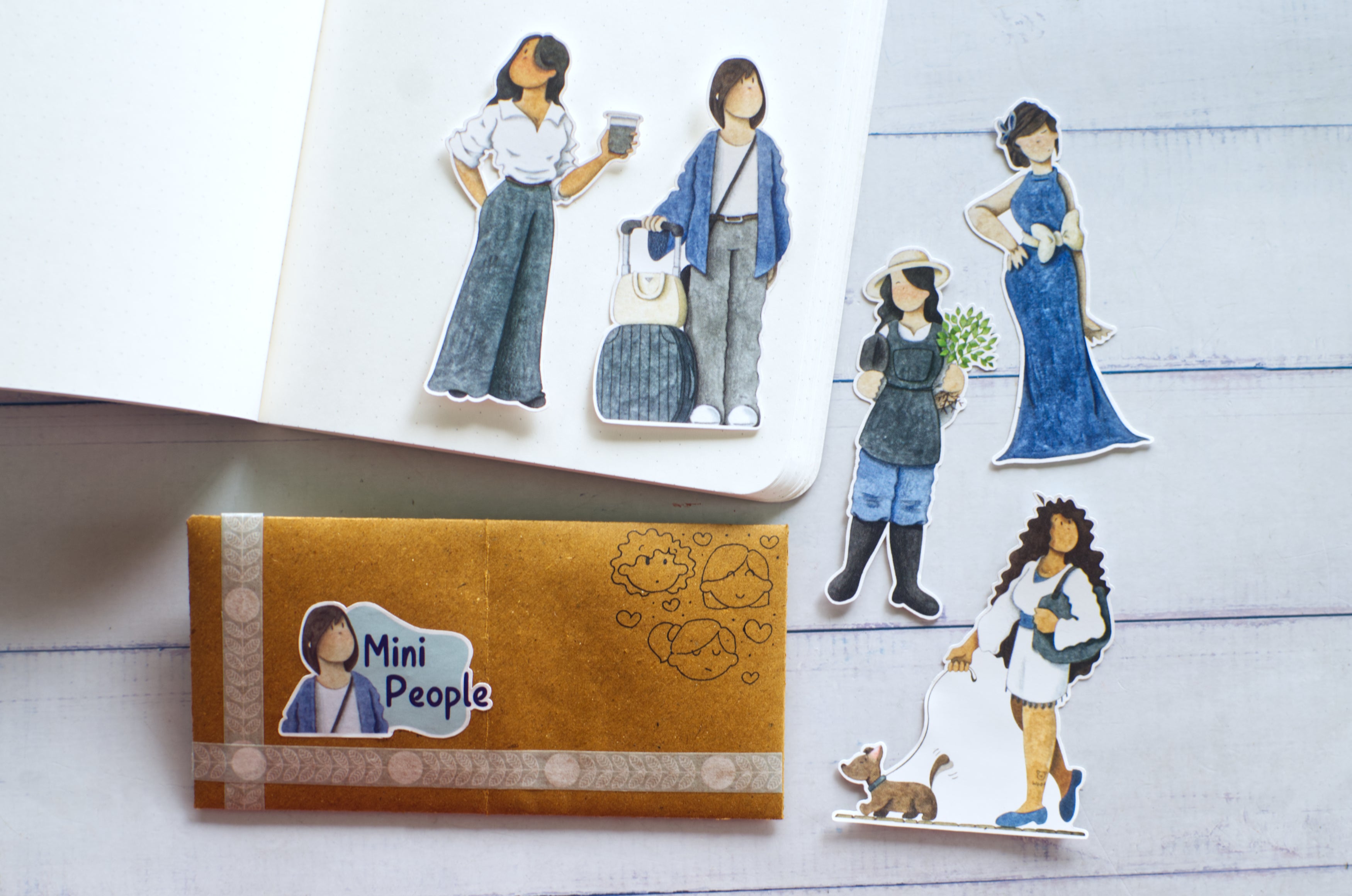 [ONLY 1 LEFT] Stickers | Mini People | Set Of 5 Stickers of 'Mini Peop ...